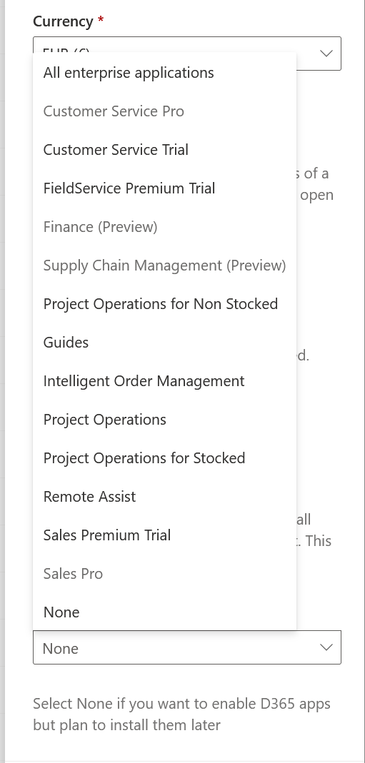 Provision a new environment with an ERP-based template - D365F&O Development